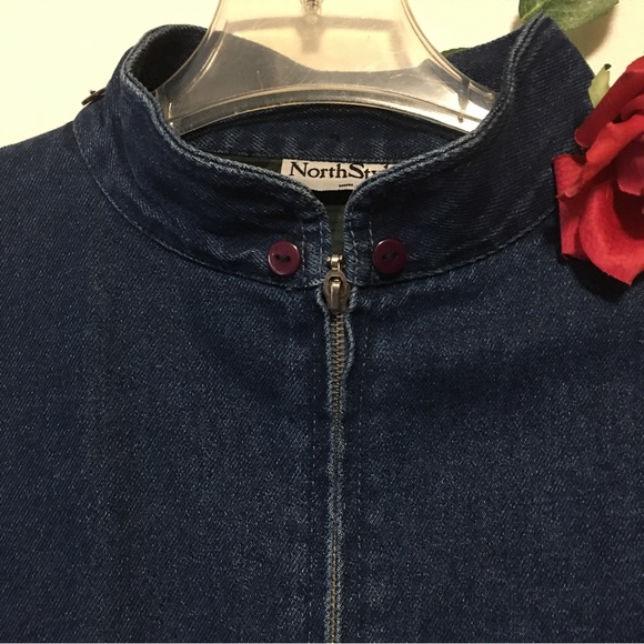 NorthStyle | Jackets & Coats | Vtg North Style Denim Barn Jacket Plaid ...